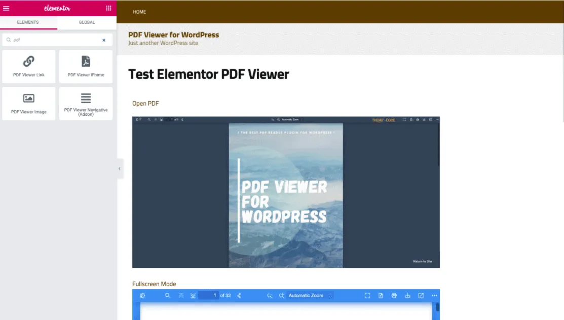 Visor de PDF Elementor - Diseño Paginas Web IMGCreativo 2024